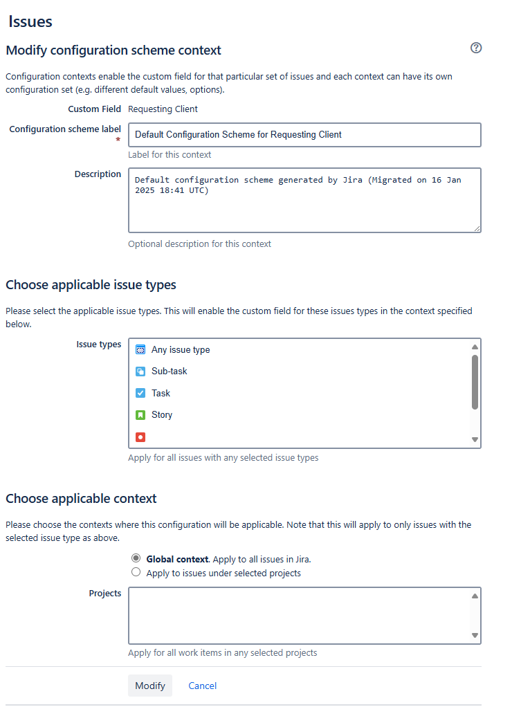 Solved: Custom Field not displaying after adding context,