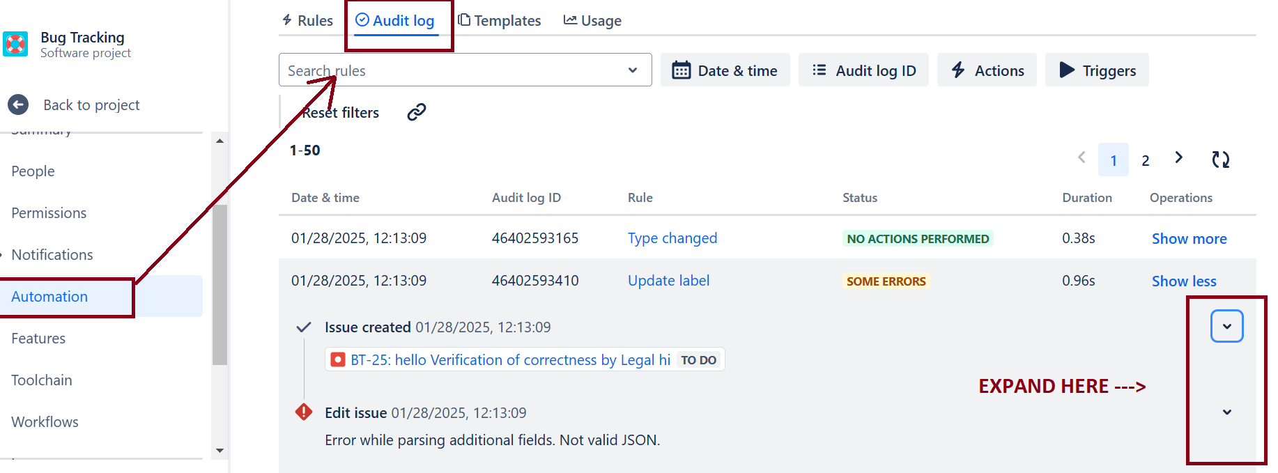 Automation rule not working