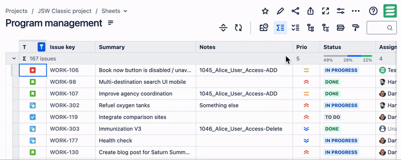 Filtering with JQL ansd special characters