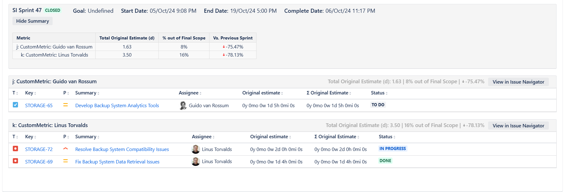 How to Display "Original Estimate" in Two Dimensio...