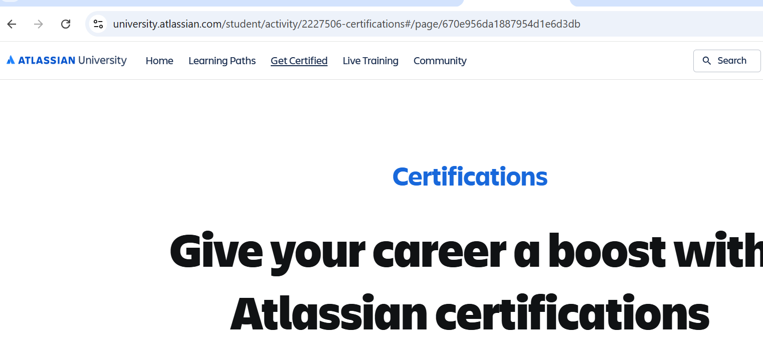 Is Get Certified in Atlassian working?