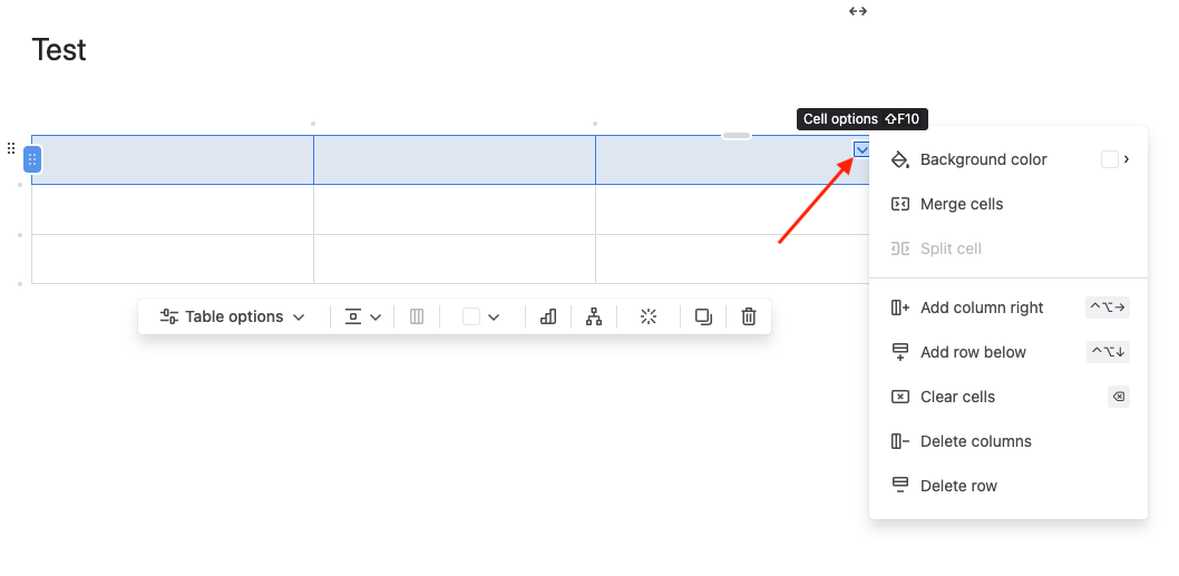 how to highlight table rows or columns in color