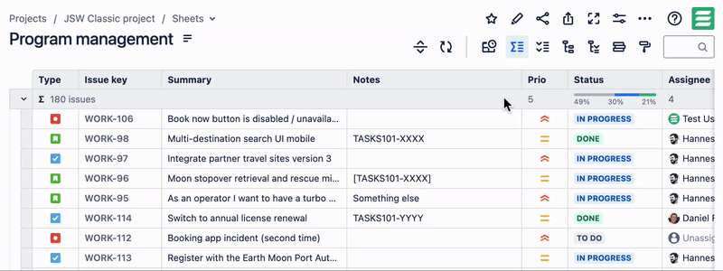 How to filter tasks with same name