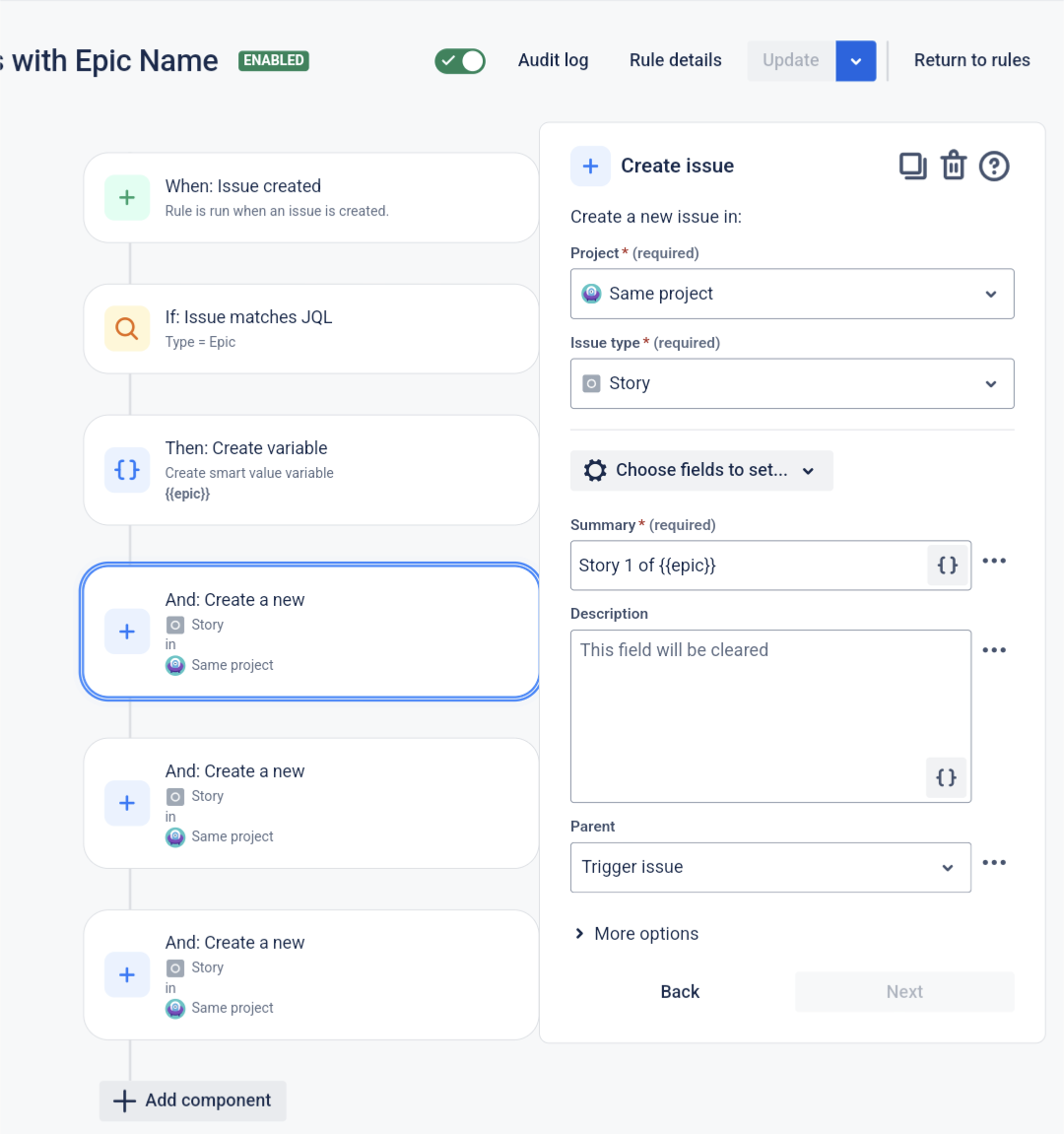 When creating a new epic with Jira Automation I wa...