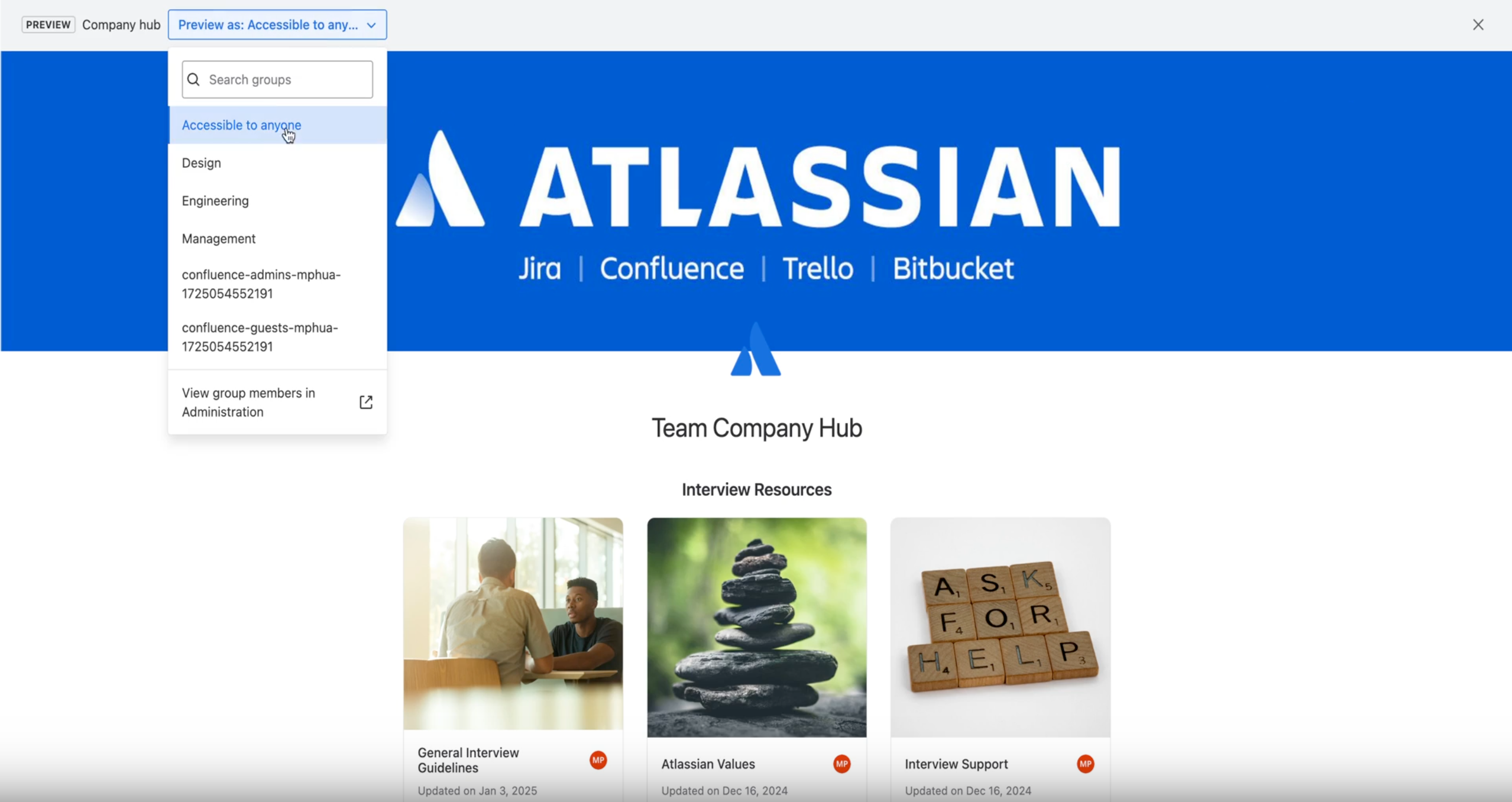 Personalize your Company Hub with Audience Segmentation