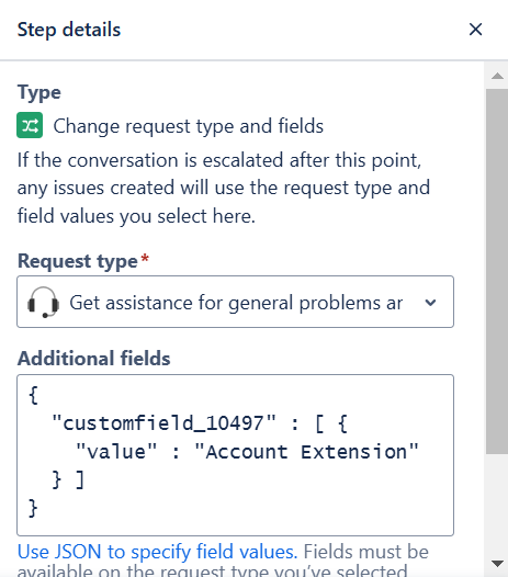 Change custom field value and description using vi...