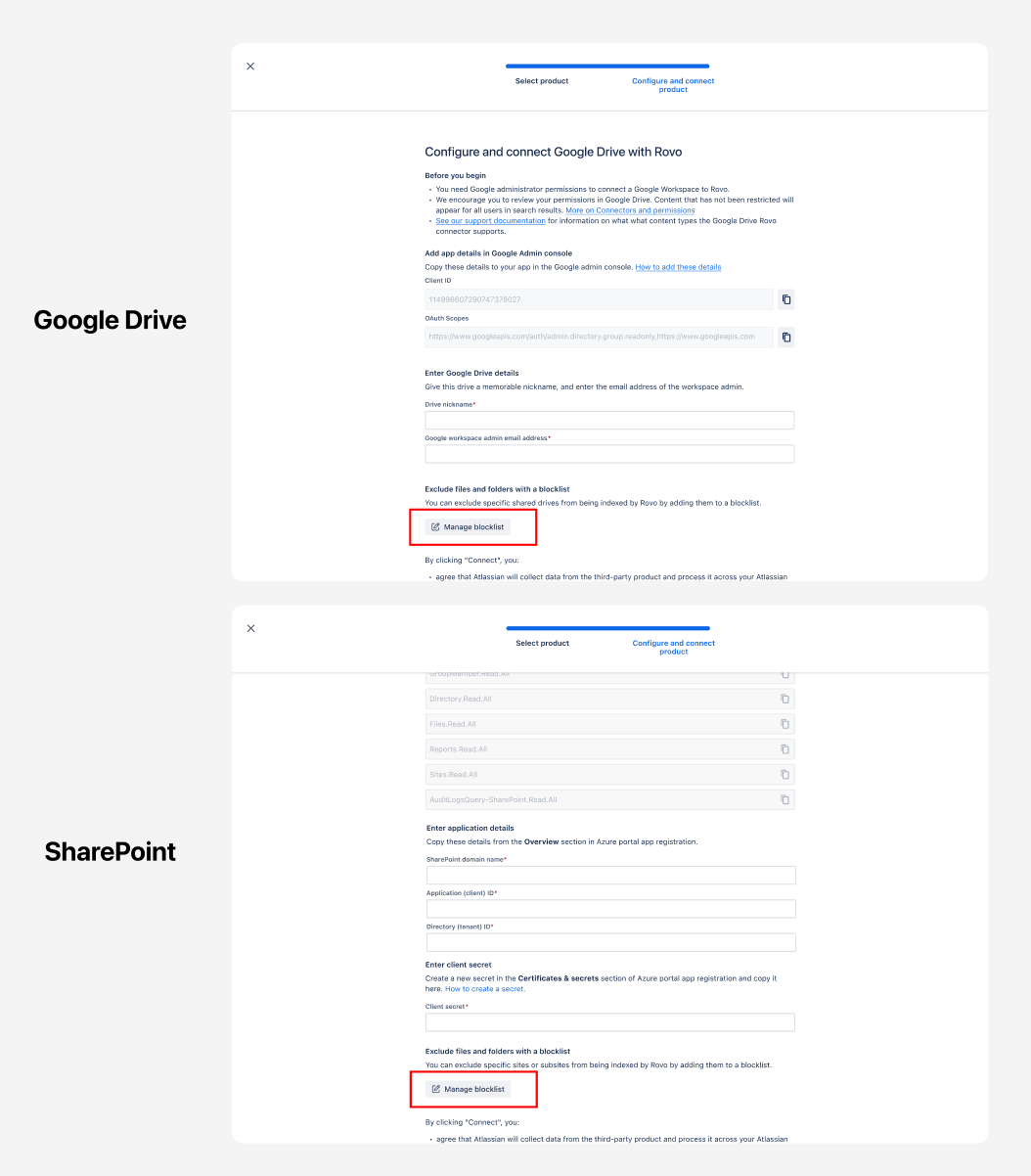 Google Drive and Microsoft SharePoint Rovo Connect... - Atlassian Community