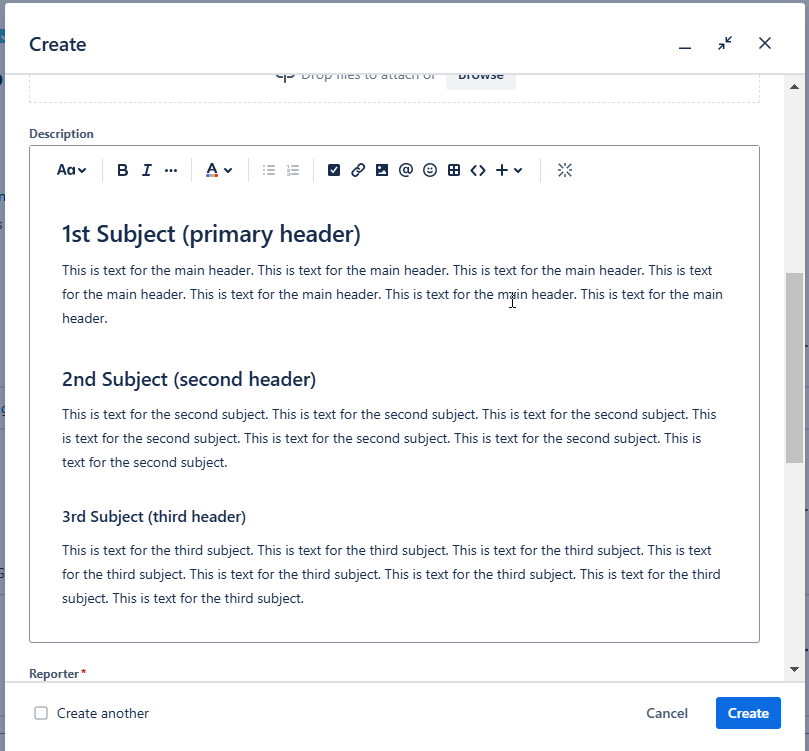 Description Header Text vs. Normal Text Size Issue...