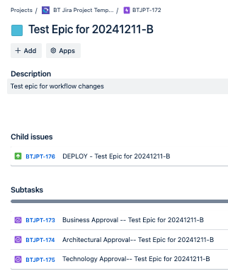 Transitioning a child issue status based on status...