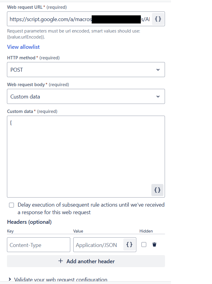 Create Jira Automation to send post request to sta...