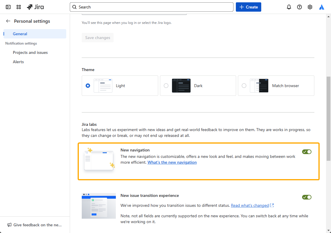 Return to the old menu view in Jira Service Desk