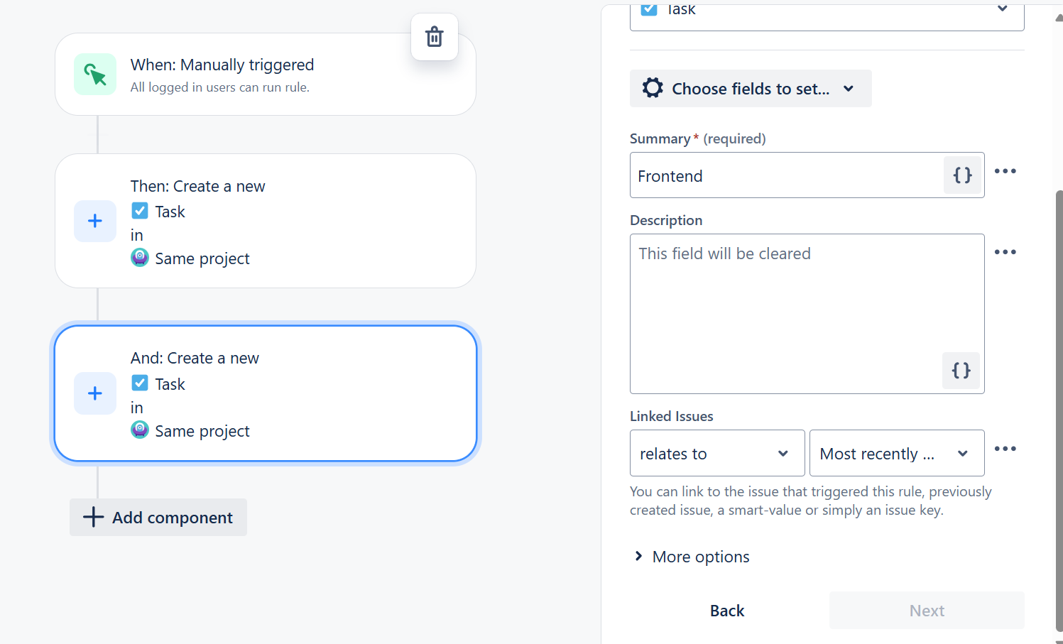 How to link the issues i created under a story wit...