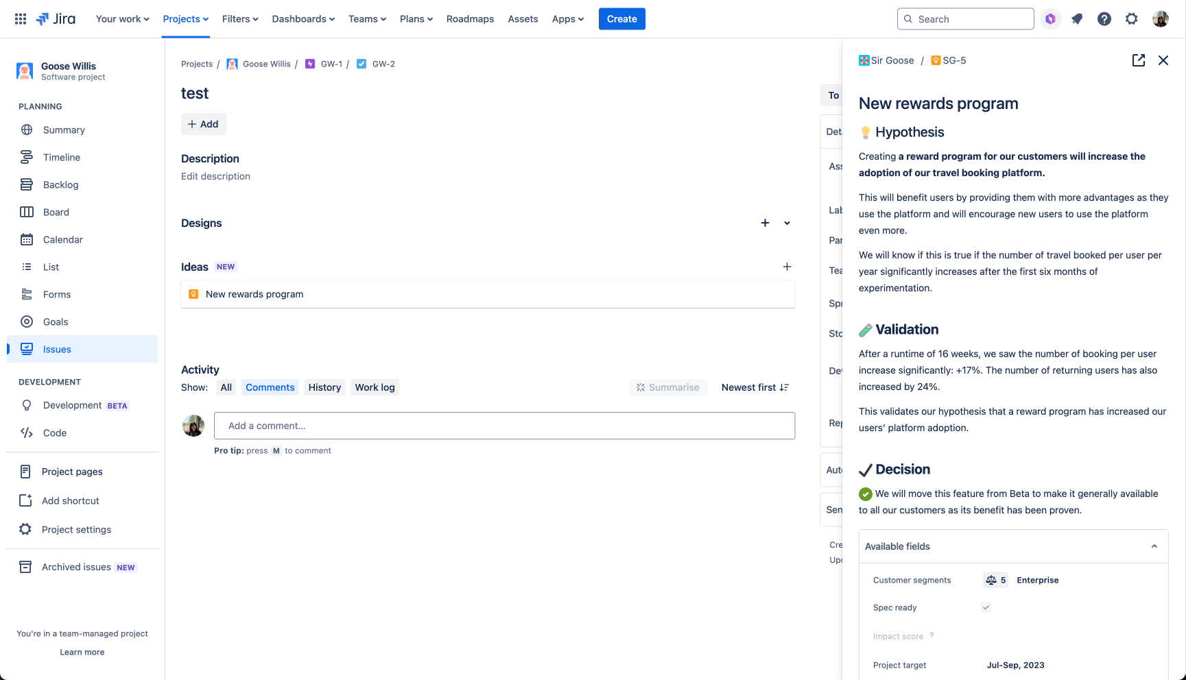 Embedding Idea Description and Fields into existin...