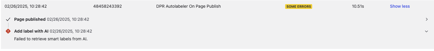 How do I troubleshoot the automation error: Failed...