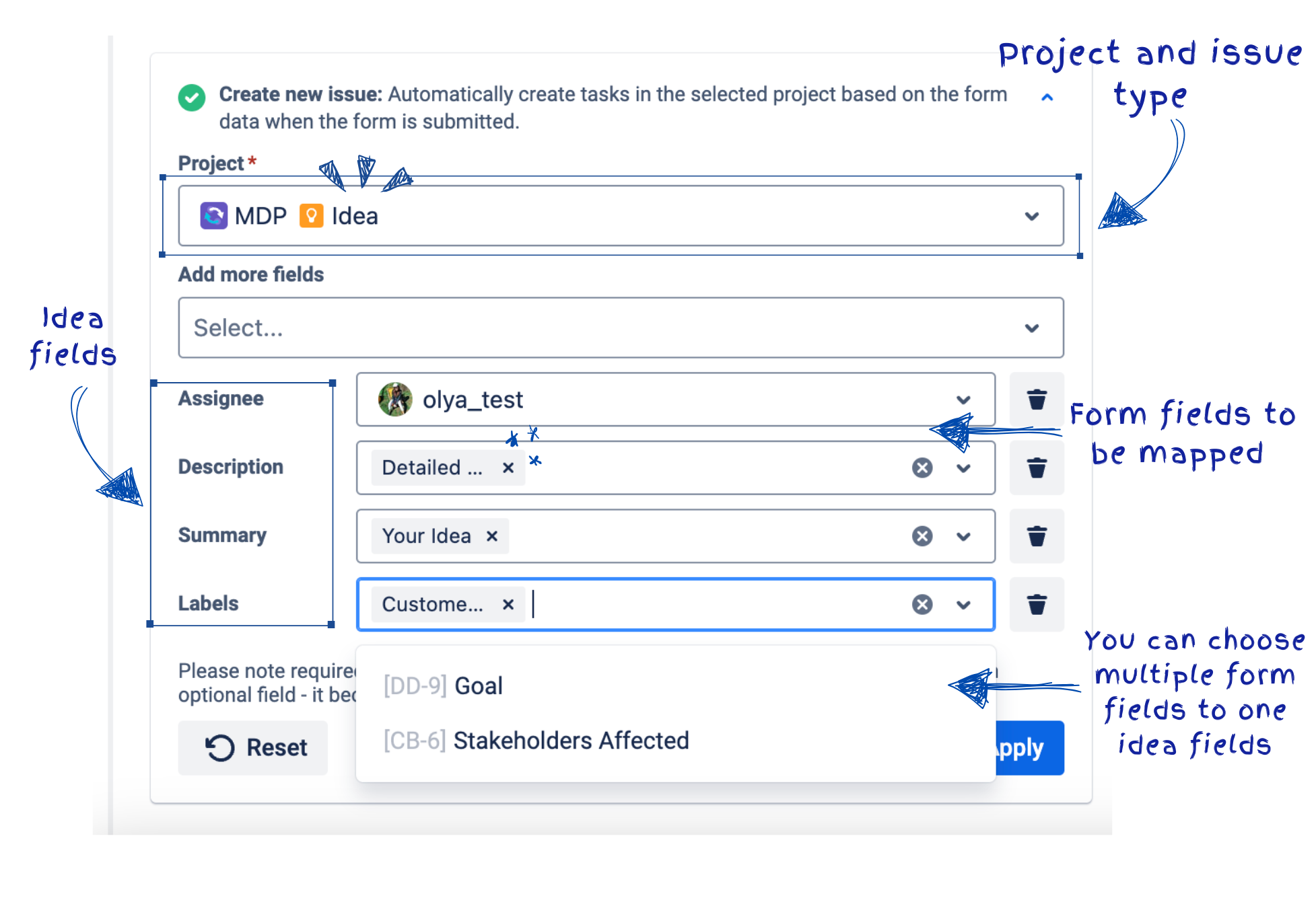 Automation to add an issue generated by a form to ...