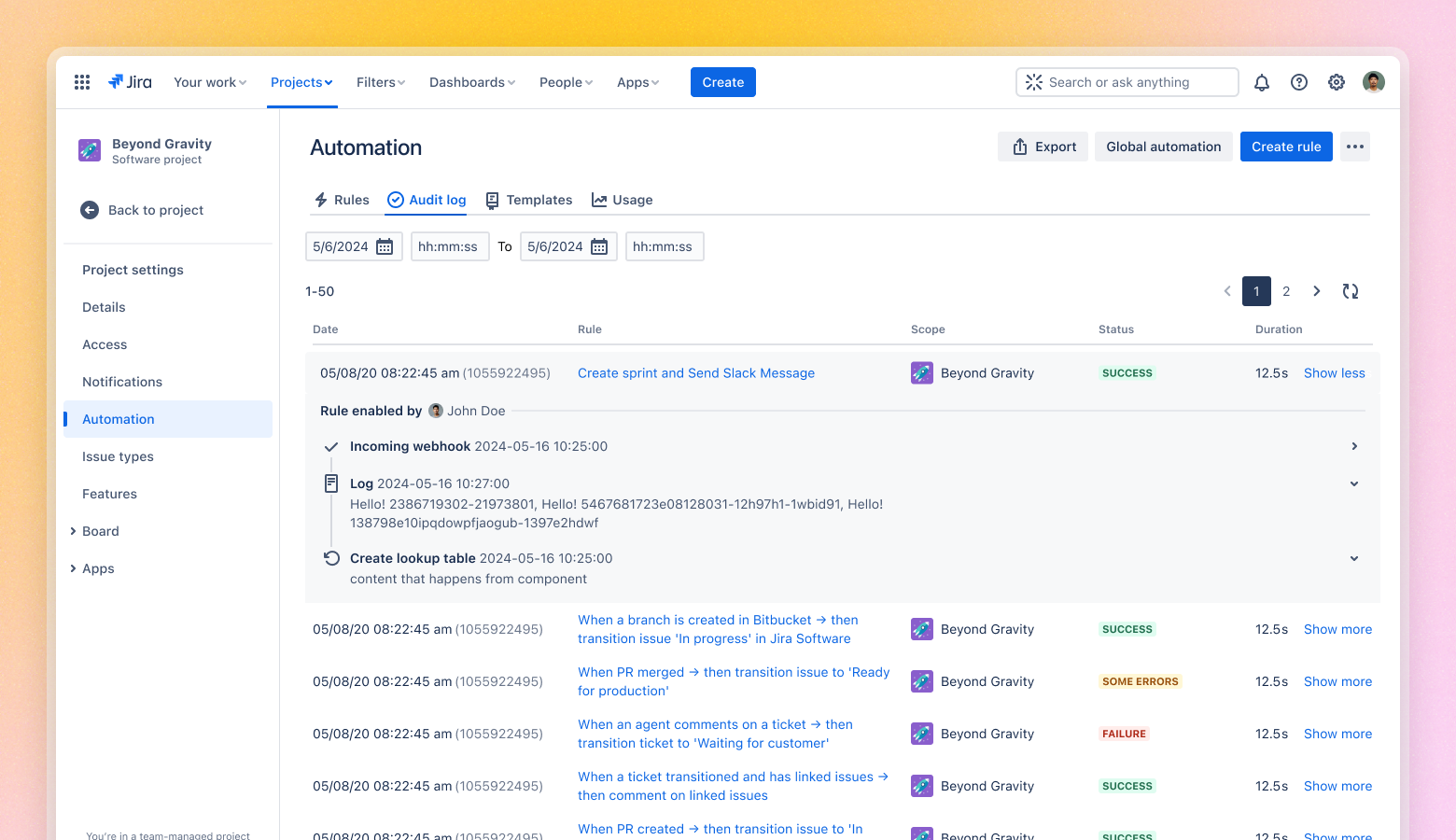 Retrying automation rules for enhanced reliability, queued for retry