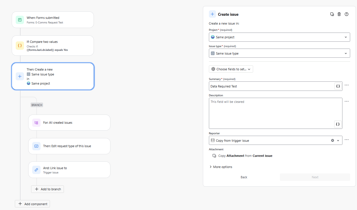 Attaching original completed form to newly spawned...