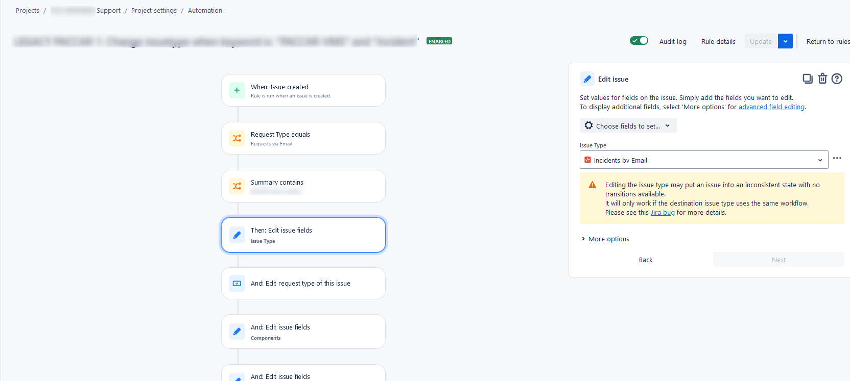 Request type is not changed even for same workflow...