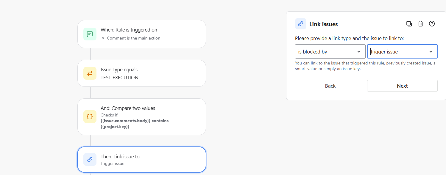 Link issue to the existing using jira automation r...