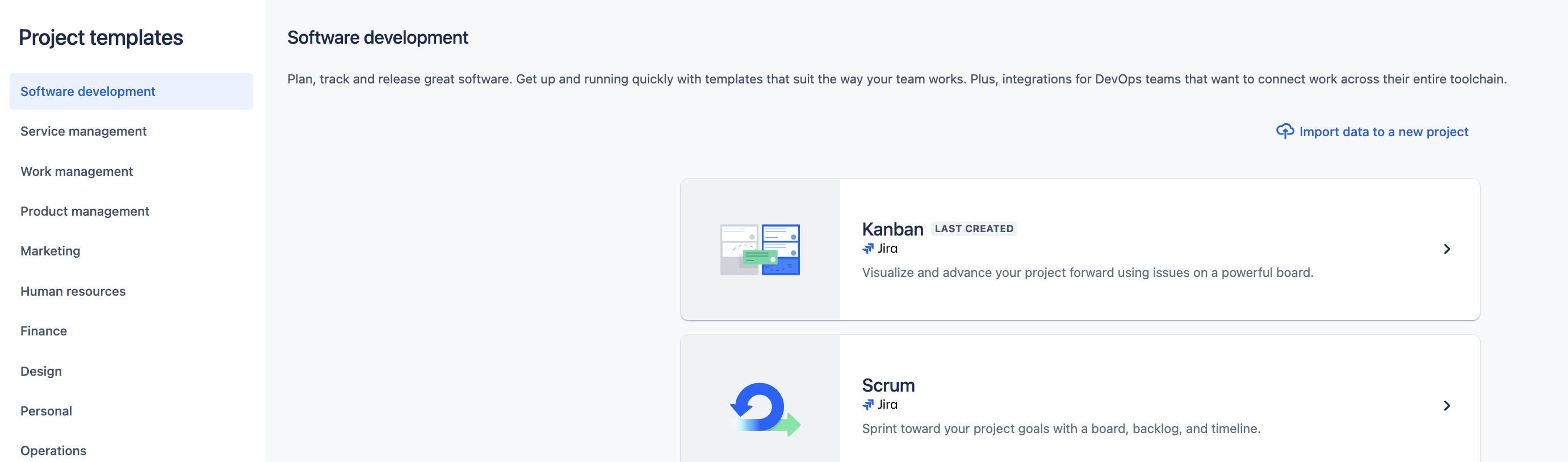 How to create a new project under business support...