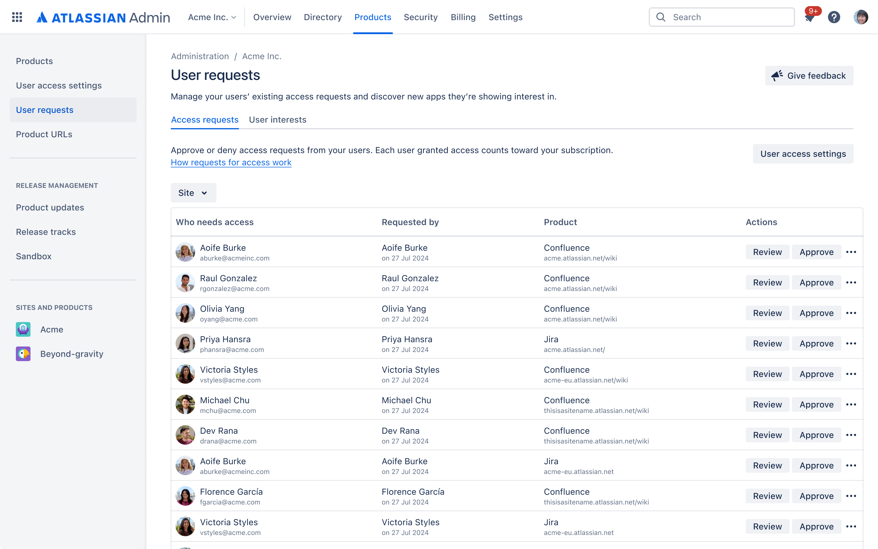 Streamline access requests and see consolidated user interests in ...