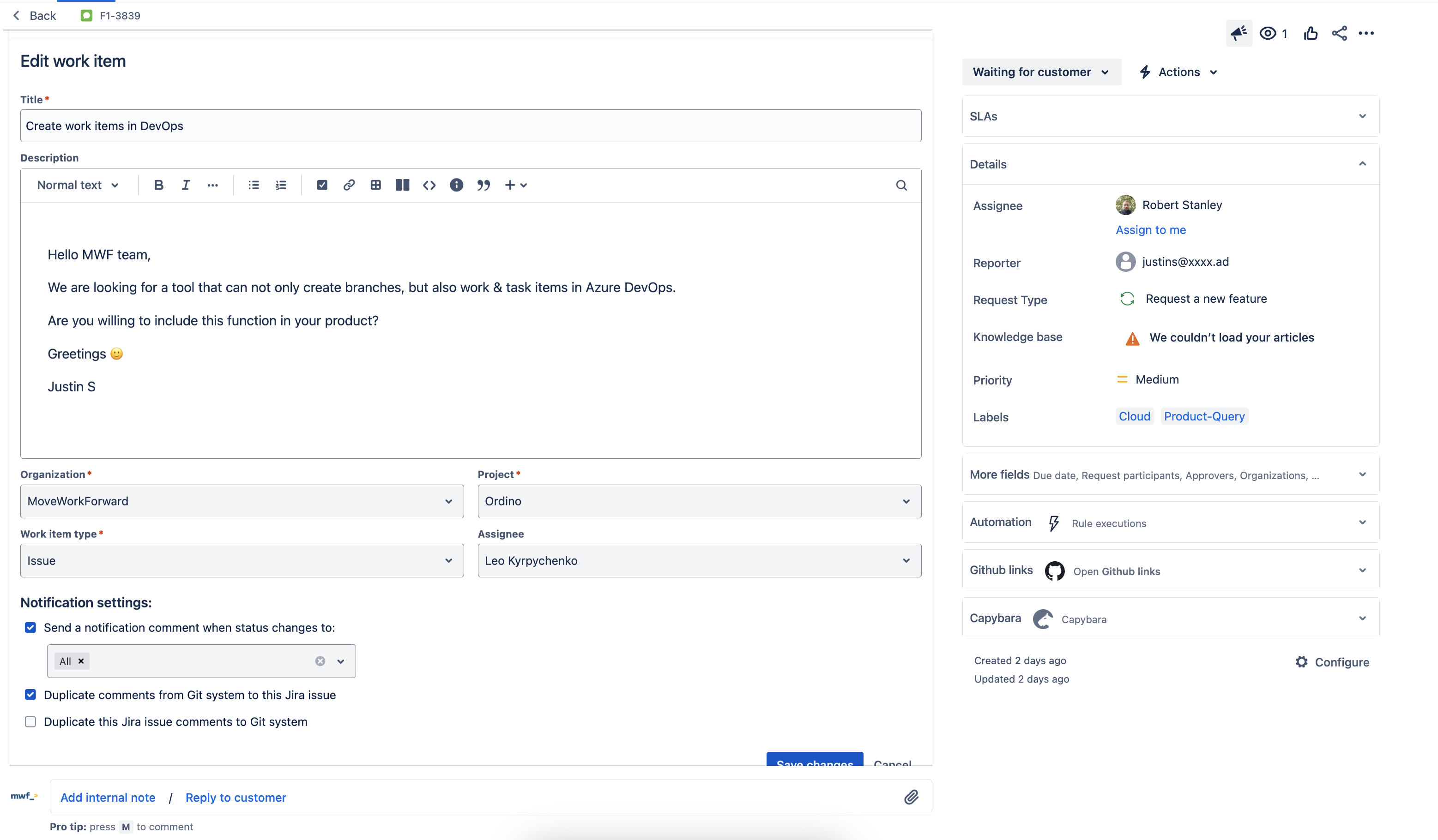 How to Connect Jira Service Management with GitHub... - Atlassian Community