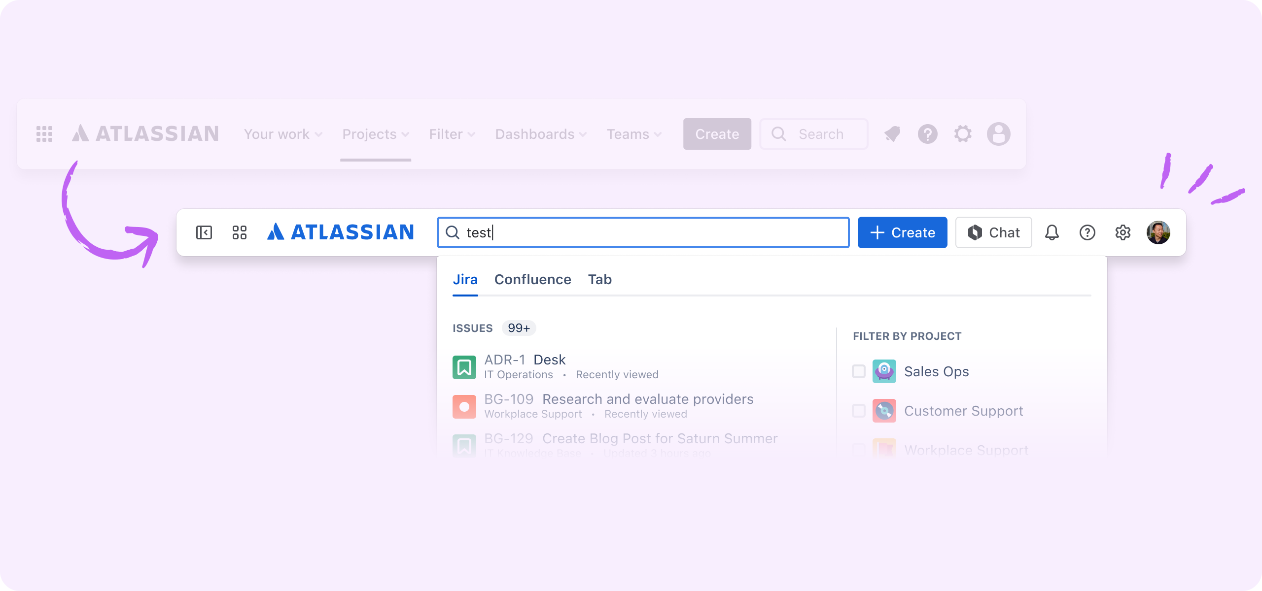 Atlassian’s new navigation is here in general availability (GA)