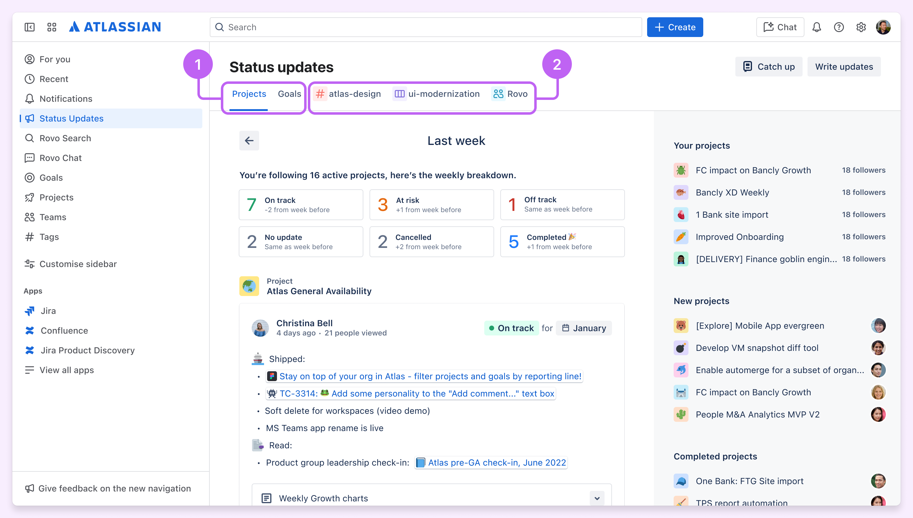 Explore Atlassian Home’s new navigation