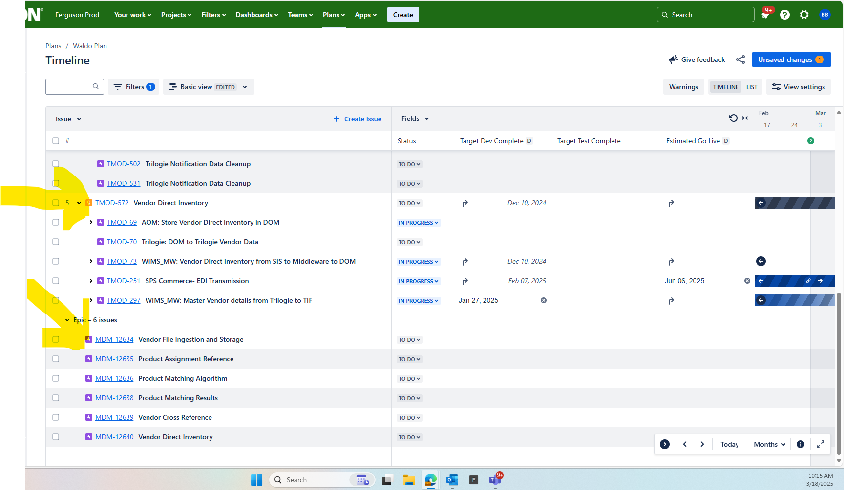 Solved: How do I make epics from another project with a di...