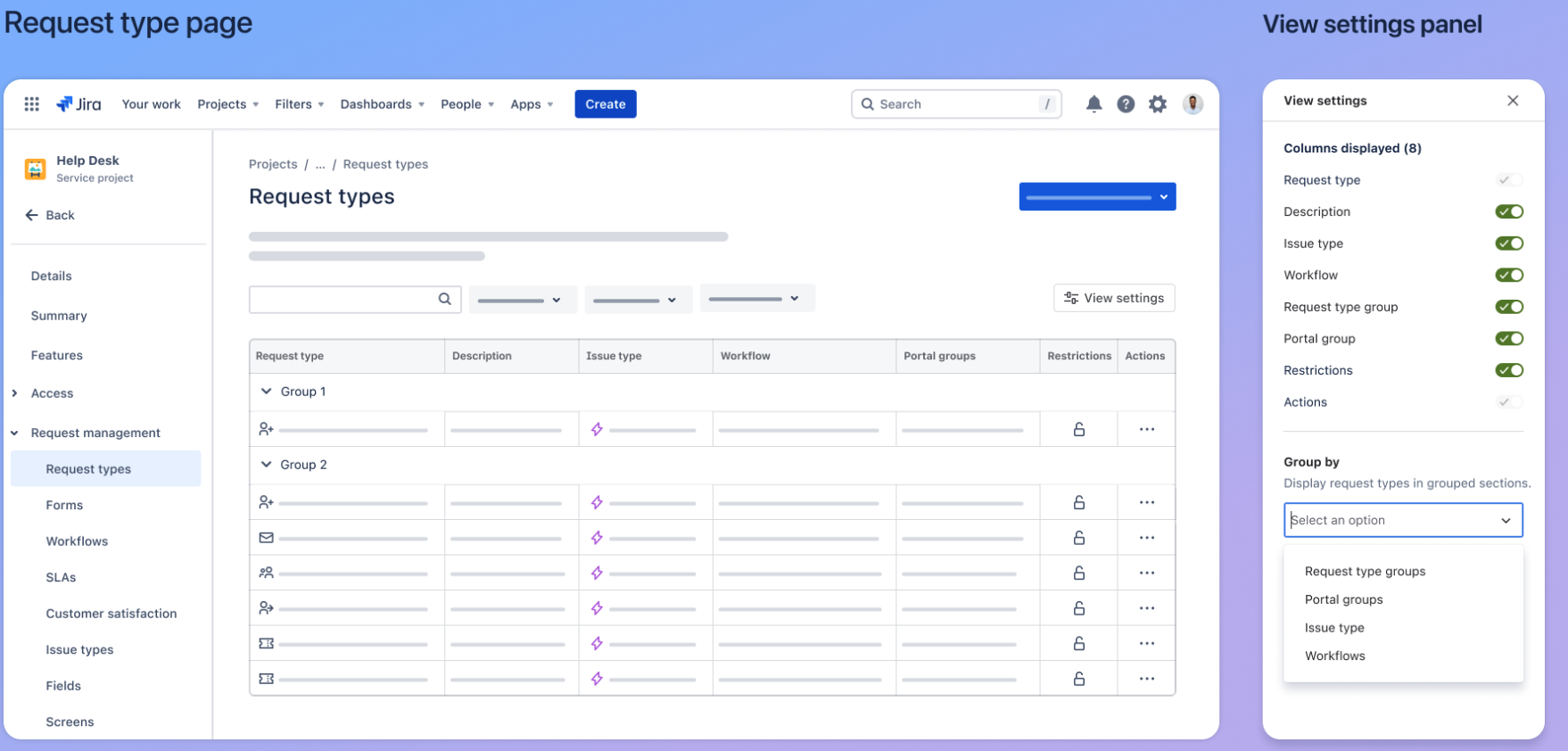 Introducing table customization in request type se... - Atlassian Community