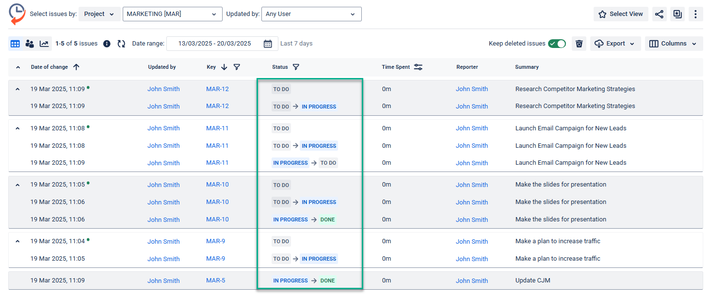 How to Track Status Changes in Jira Data Center