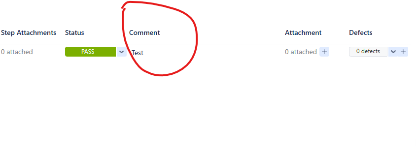 How to add comment for test step in test cycle use...