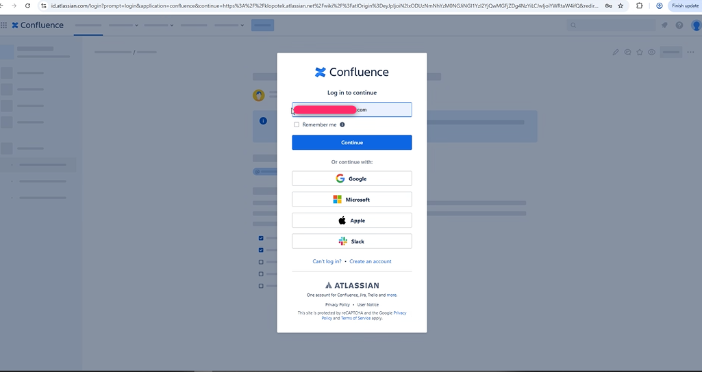 Unable to accept Confluence invitation