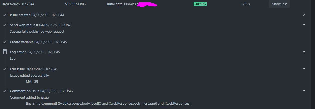 Solved: in an Automation rule, {{webResponse.body}} and/or...