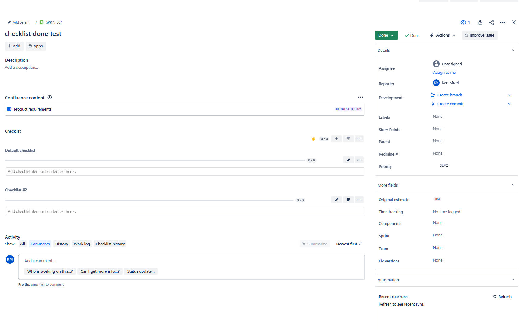 Solved: JIRA automation: when all items in checklist are d...