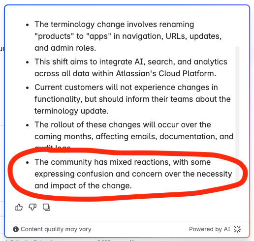Atlassian Administration terminology change from “products” to “apps”