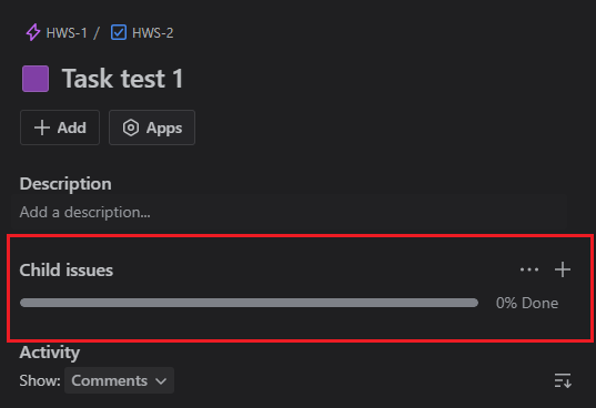 Solved: Child issues not showing up