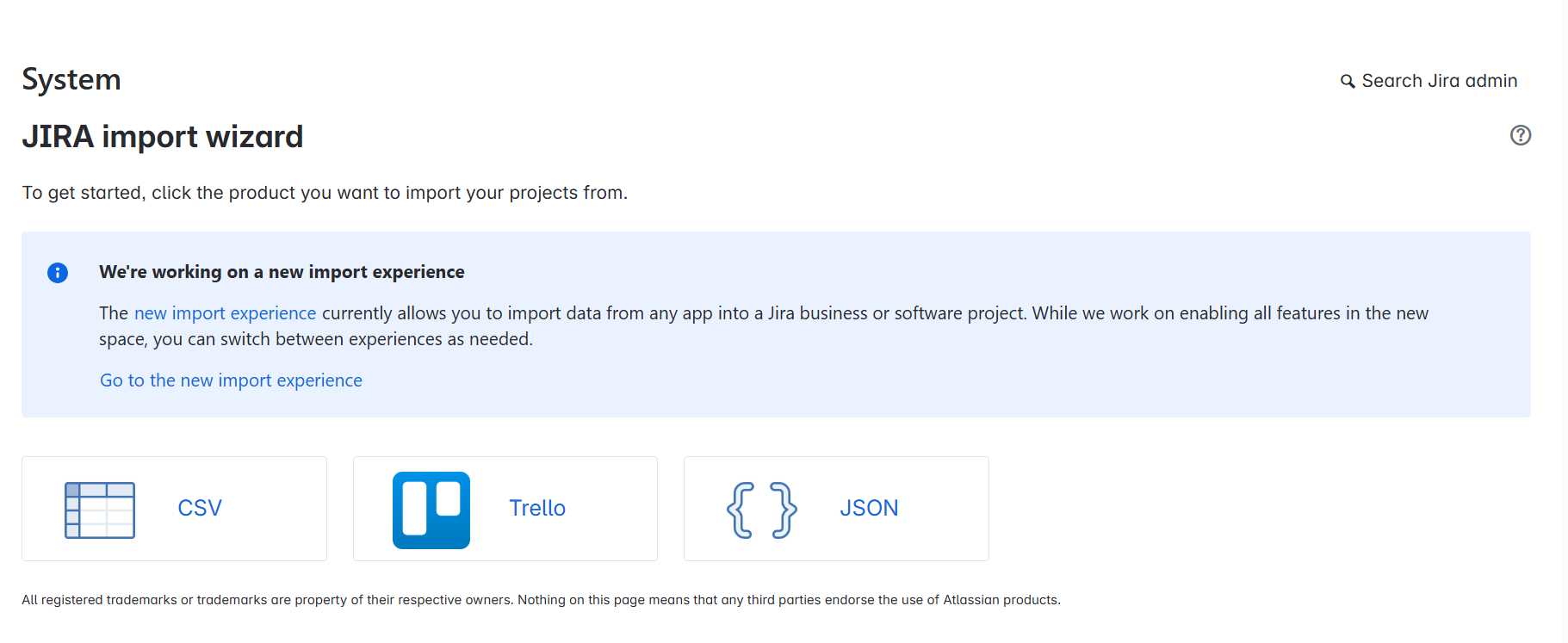 how do I import a csv file into an existing Jira C...