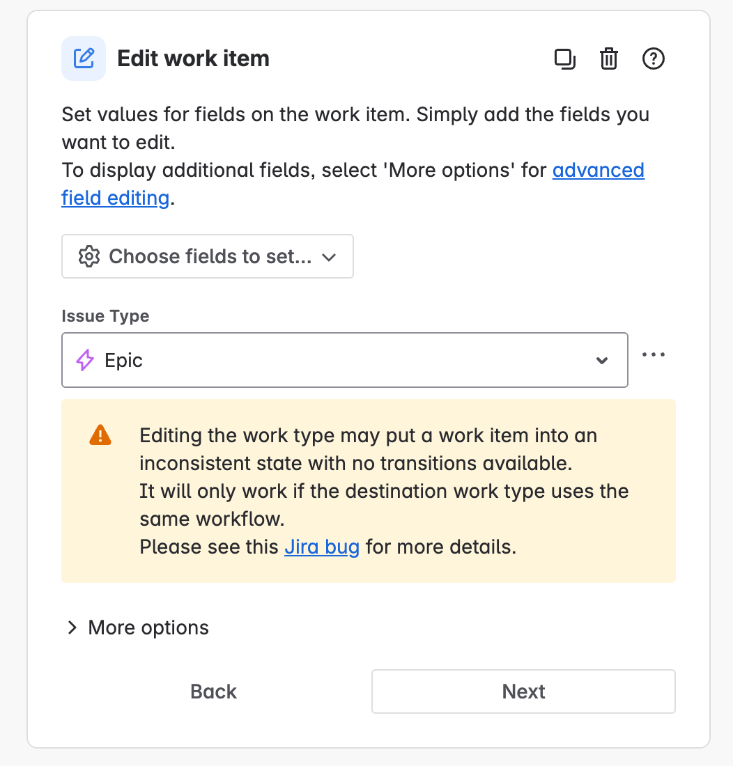 Convert Task to EPIC using Jira Automation rule