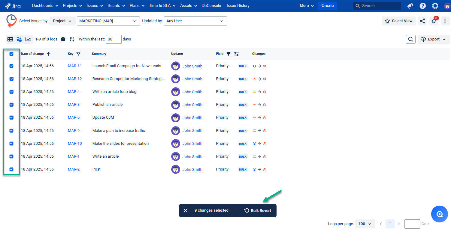 Jira Data Center Bulk Changes: How to Revert Them