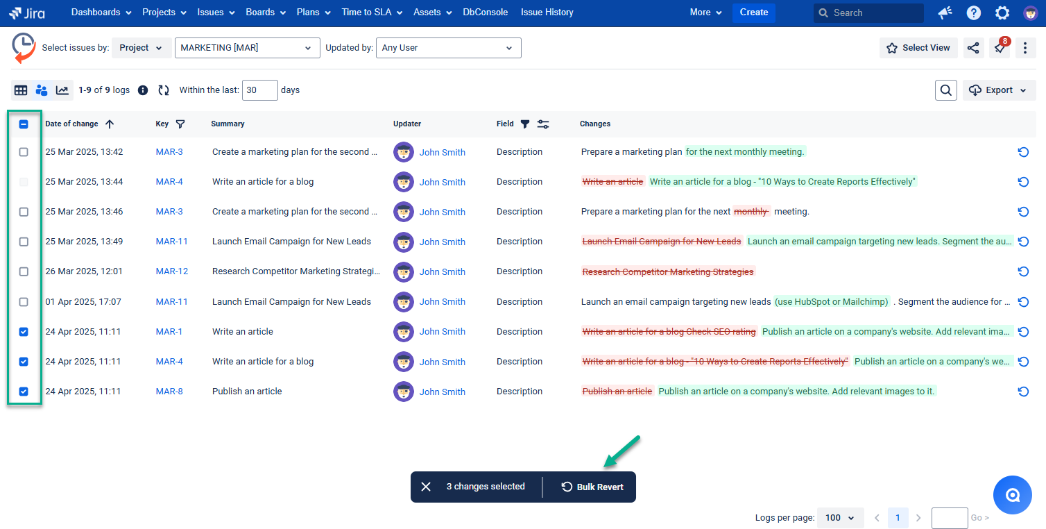 Jira Data Center Bulk Changes: How to Revert Them