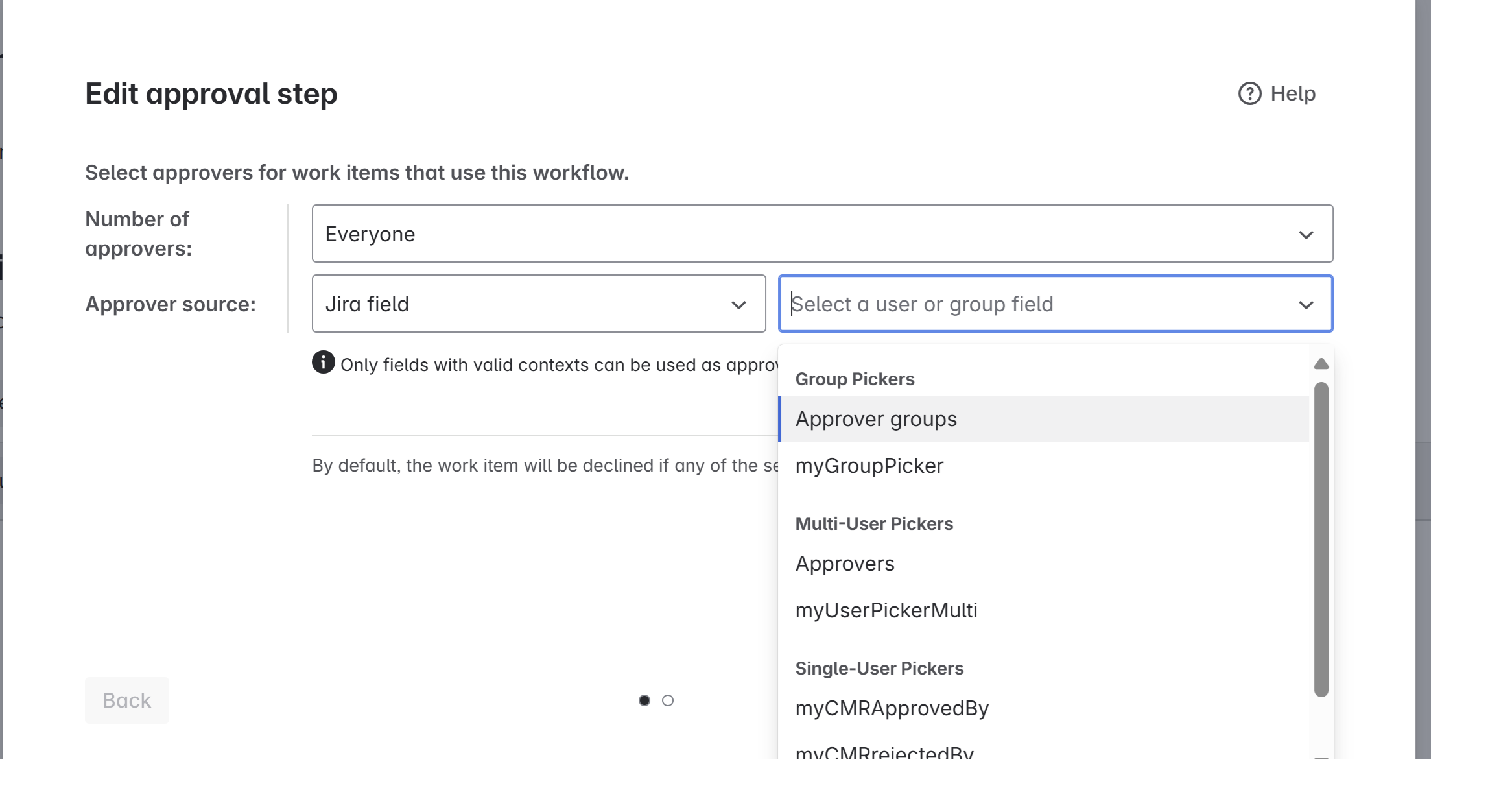 Adding an approval step to projects using Approval...