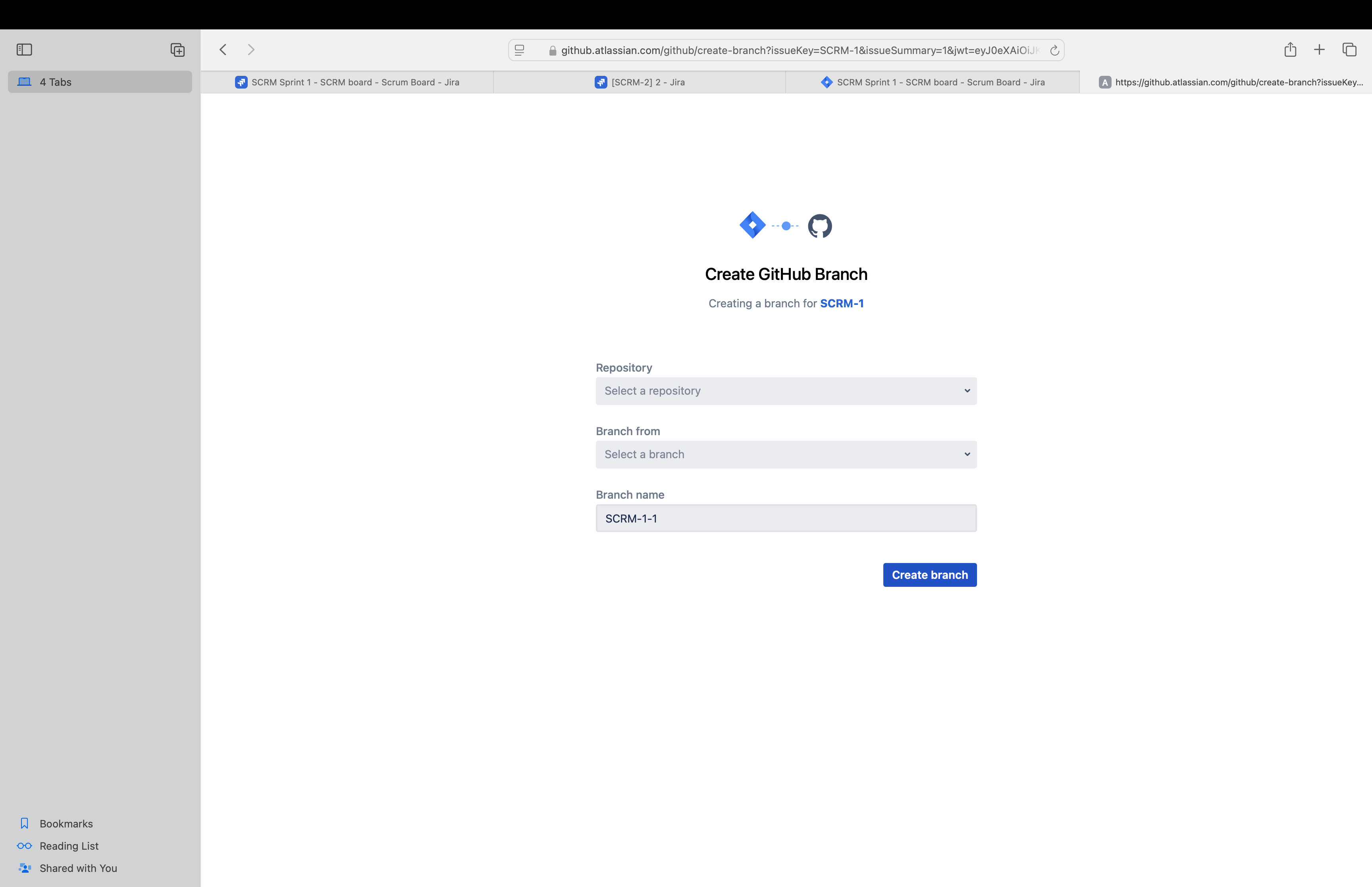 Jira + Github integration failing - "The Issue key...