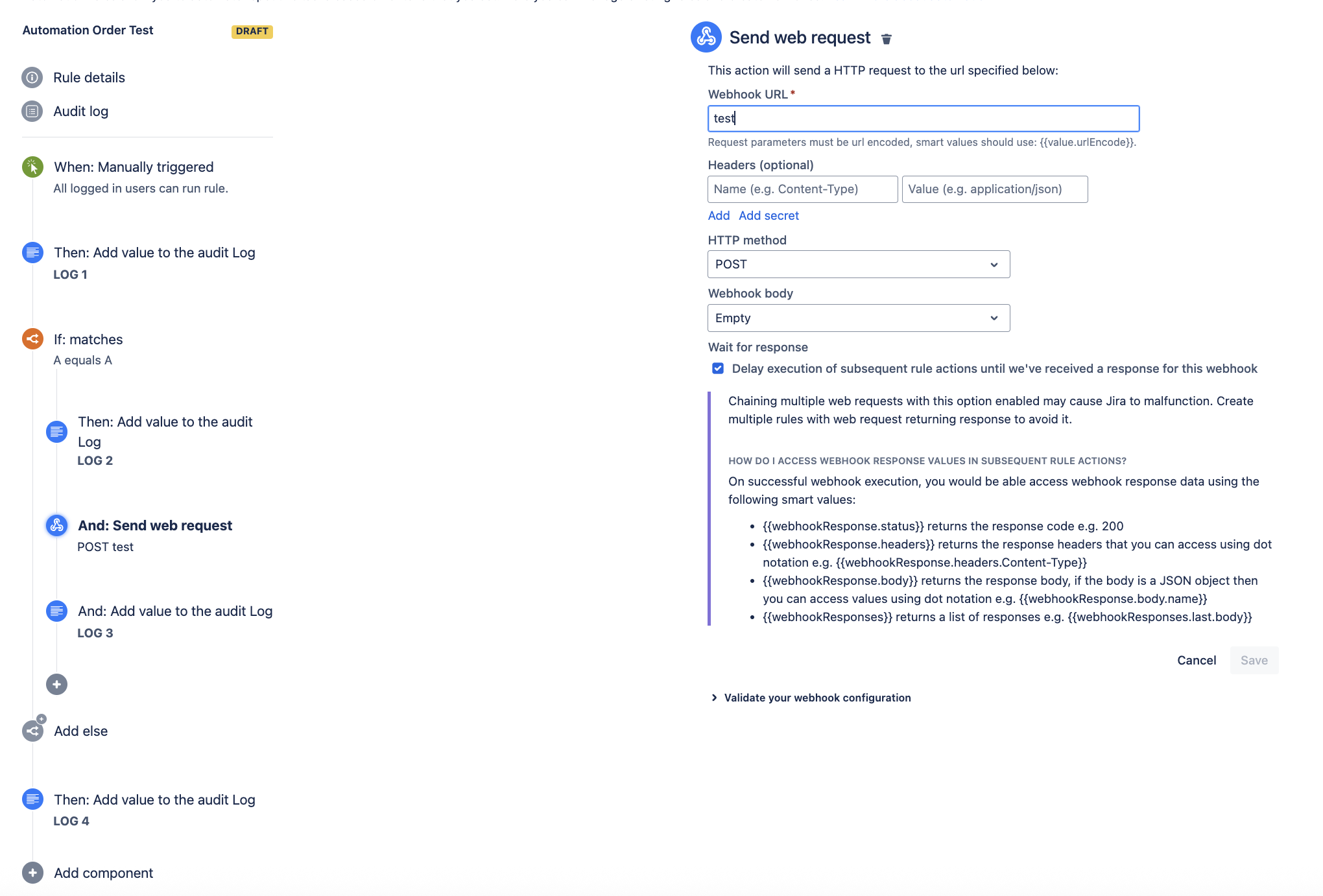 Web Request Messes up Automation Execution Order