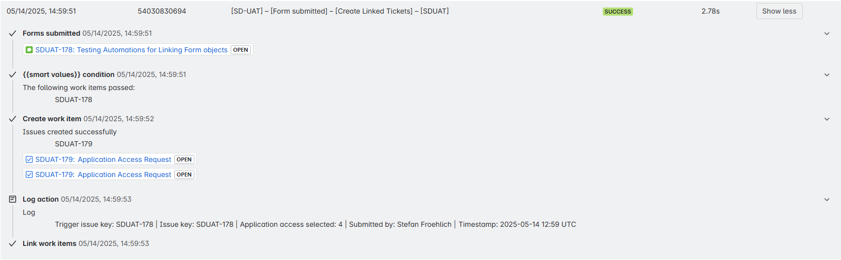 Solved: Automation Help: Linking a Created Issue to the Tr...