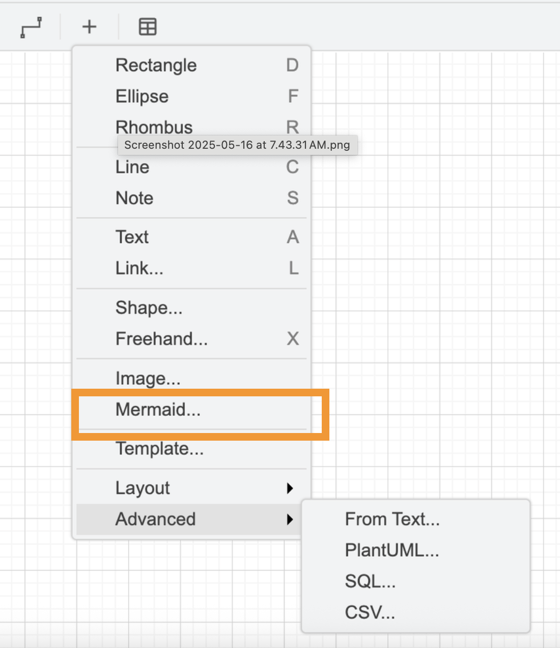 Mermaid option not available inside Draw.io in Con...