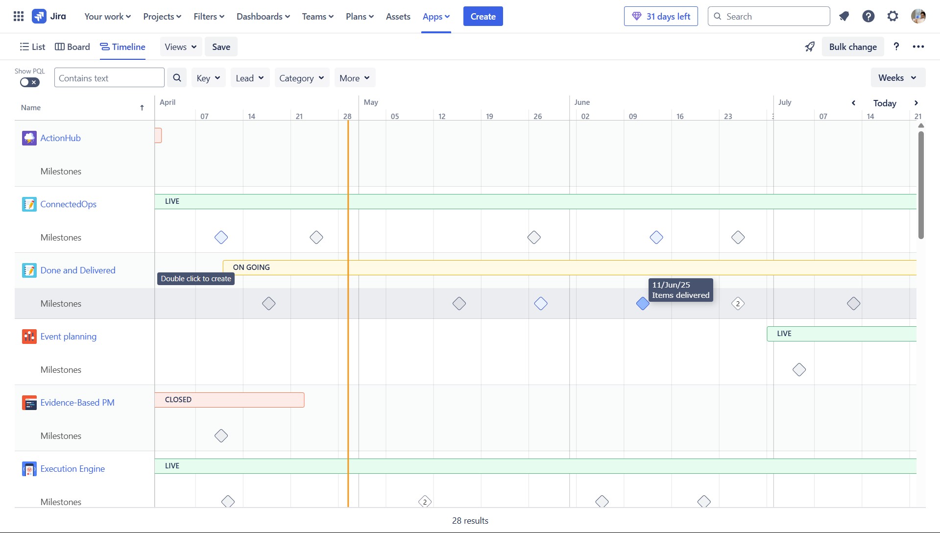 Beyond project deadlines: Get dynamic milestones f... - Atlassian Community
