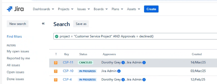 How to extract report for rejected requests and wh...