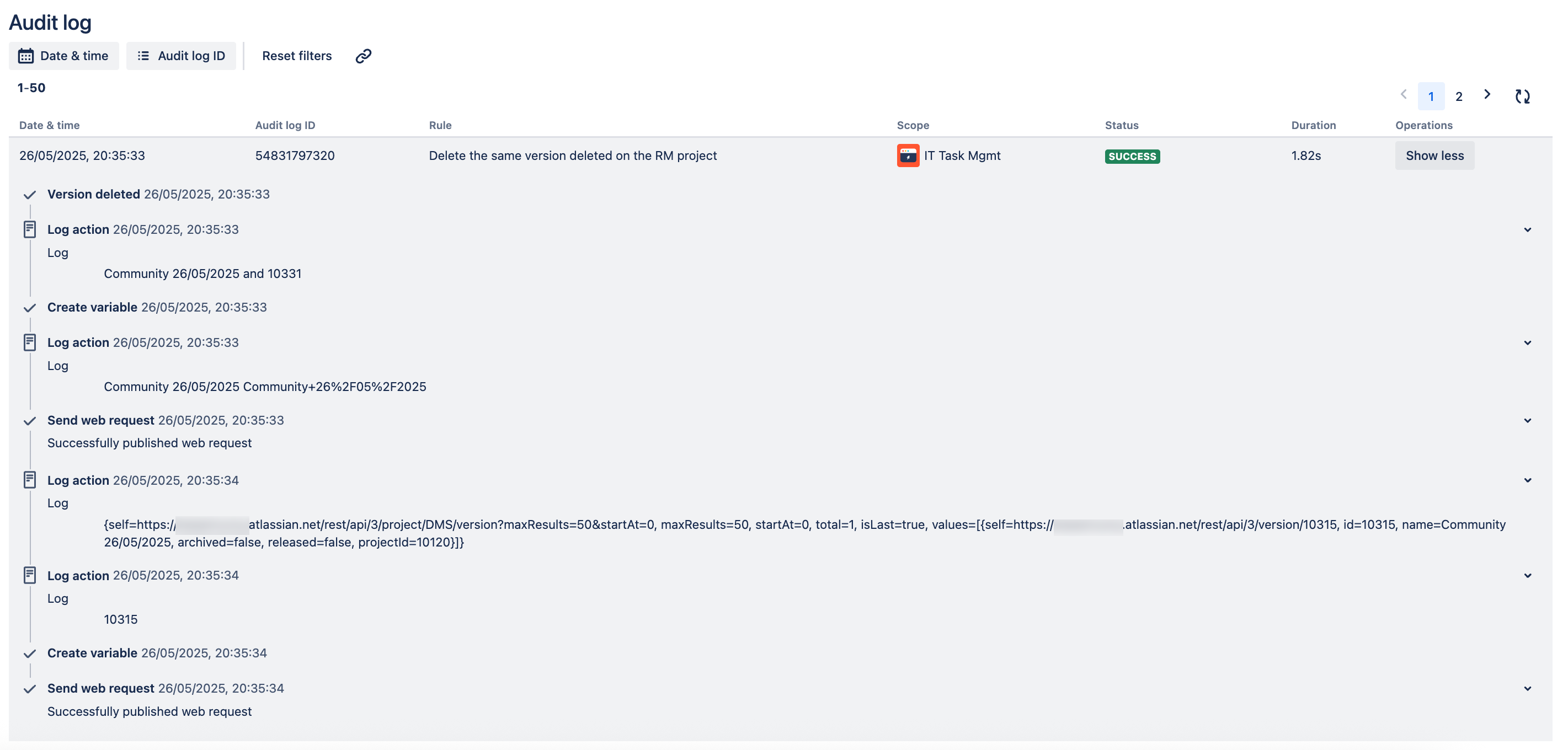 Jira Automation: Delete version with the same name... - Atlassian Community