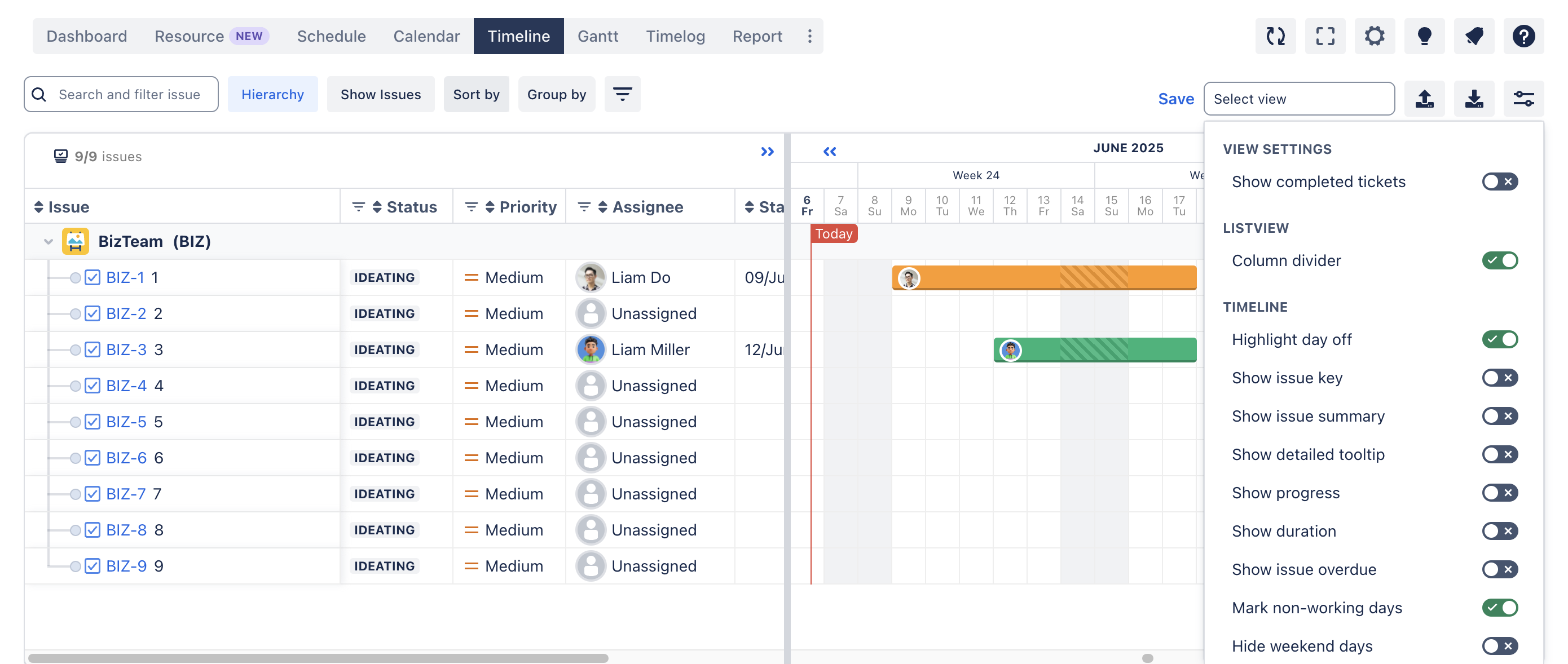 Solved: How do you set 'working days' on a business projec...